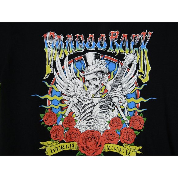 Gildan | Shirts | Voodoo Rock World Tour Short Sleeve Tshirt Black Size ...